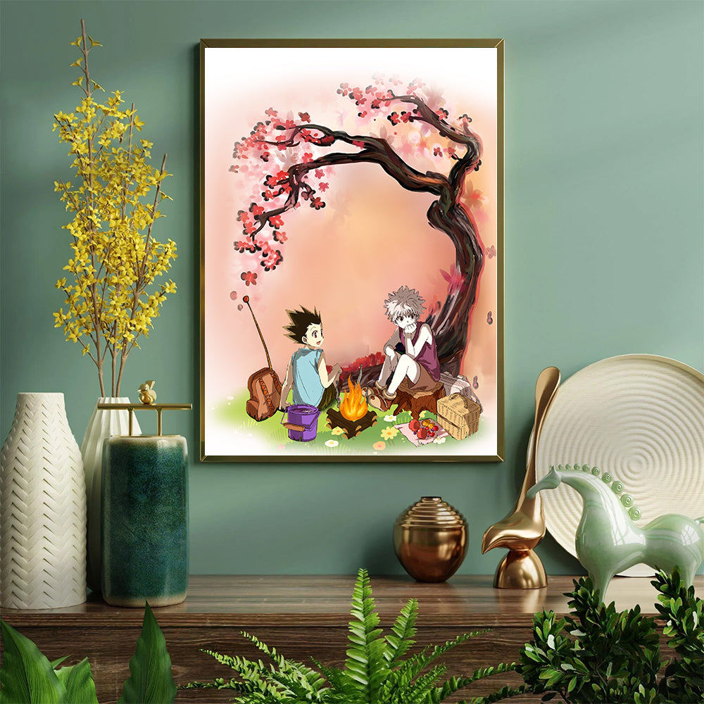 Anime Hunter X Hunter Japan Cherry Blossom- Living Room - Canvas Wall