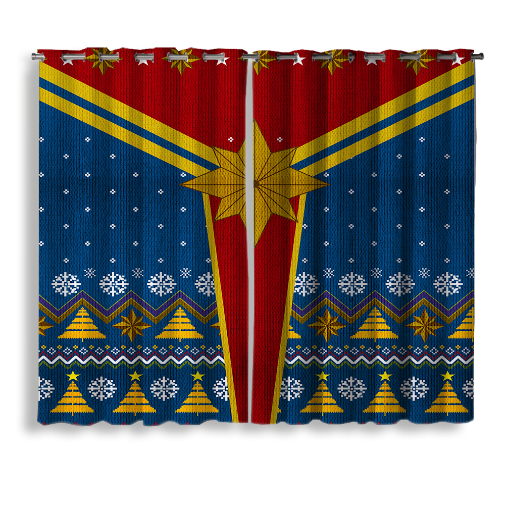 Captain Christmas Window Curtain