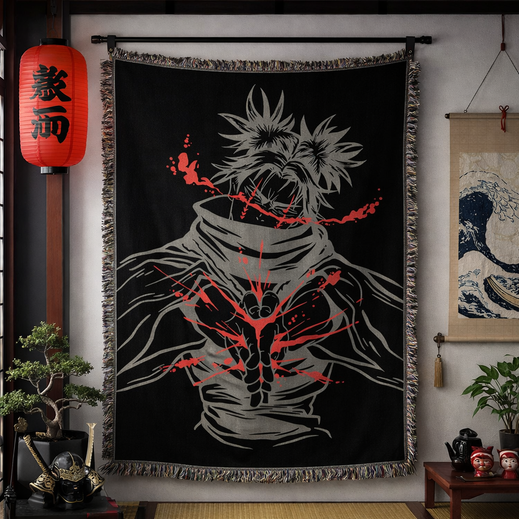Choso Kamo Jujutsu Kaisen Woven Throw Blanket