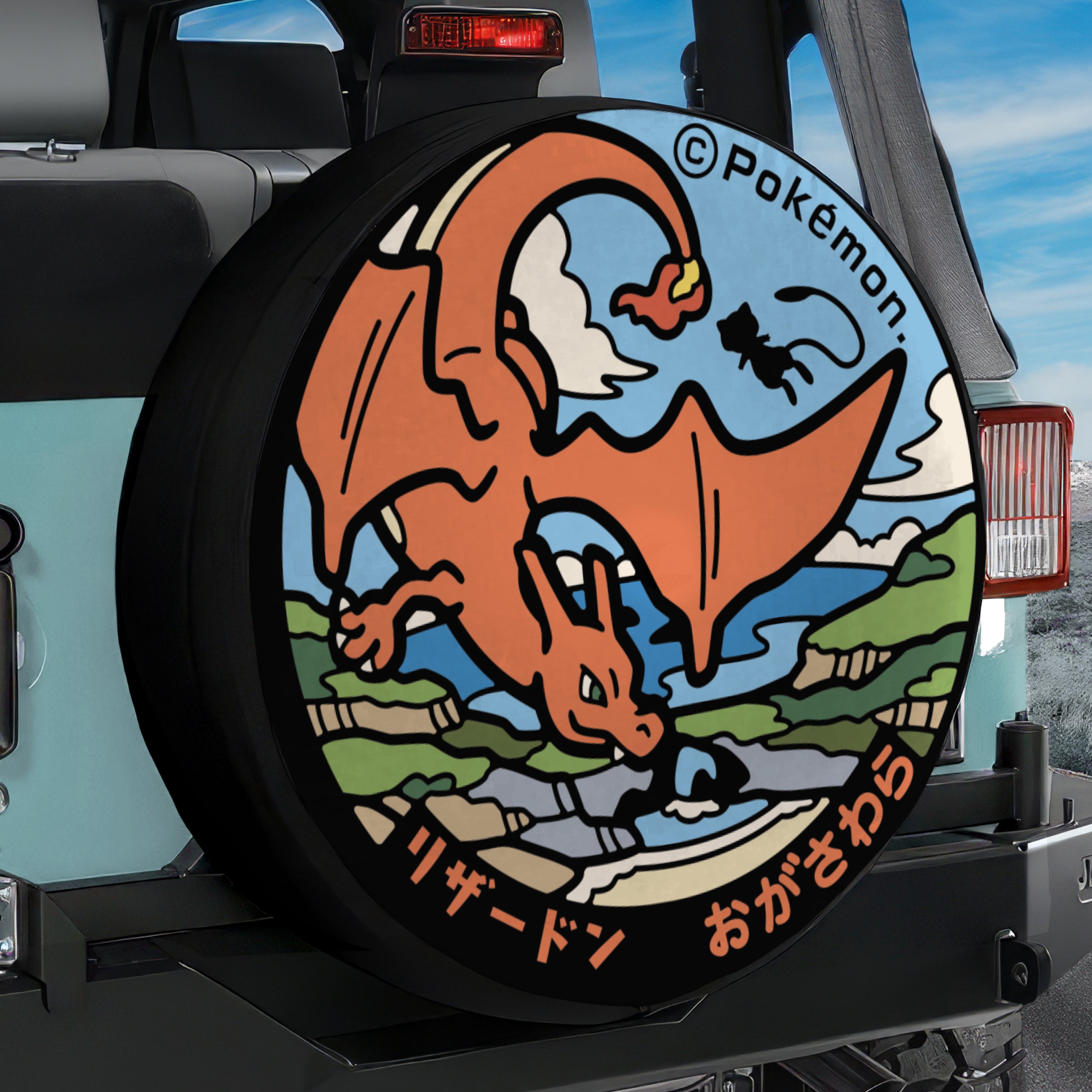 Charizard Mew Legendary Pokemon Japan Anime Jeep Car Spare Tire Cover