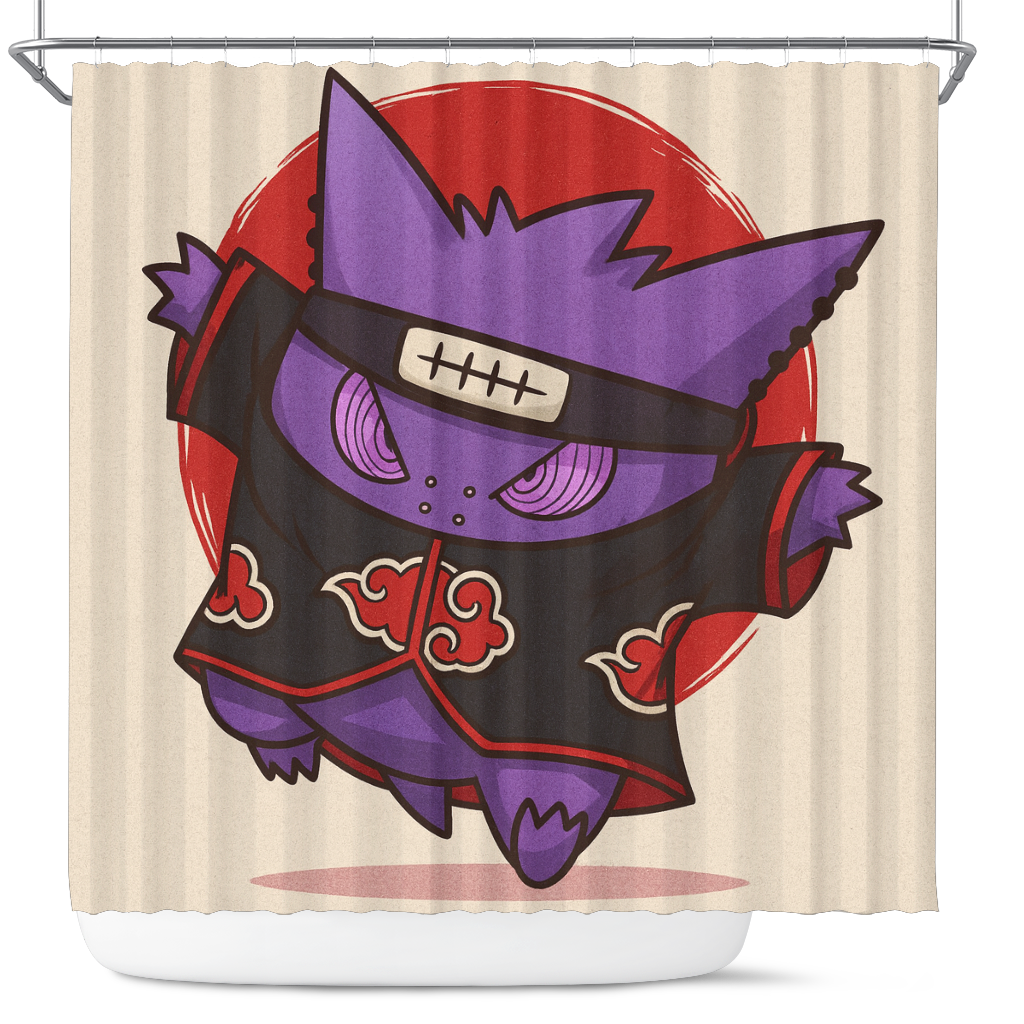 Gengar X Pain Akatsuki Shower Curtain