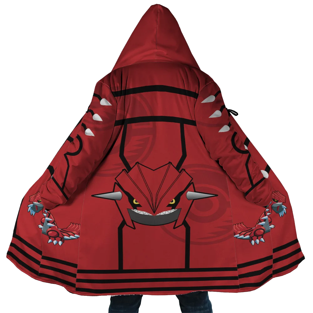 Legendary Groudon Pokemon Hooded Fleece Cloak Coat