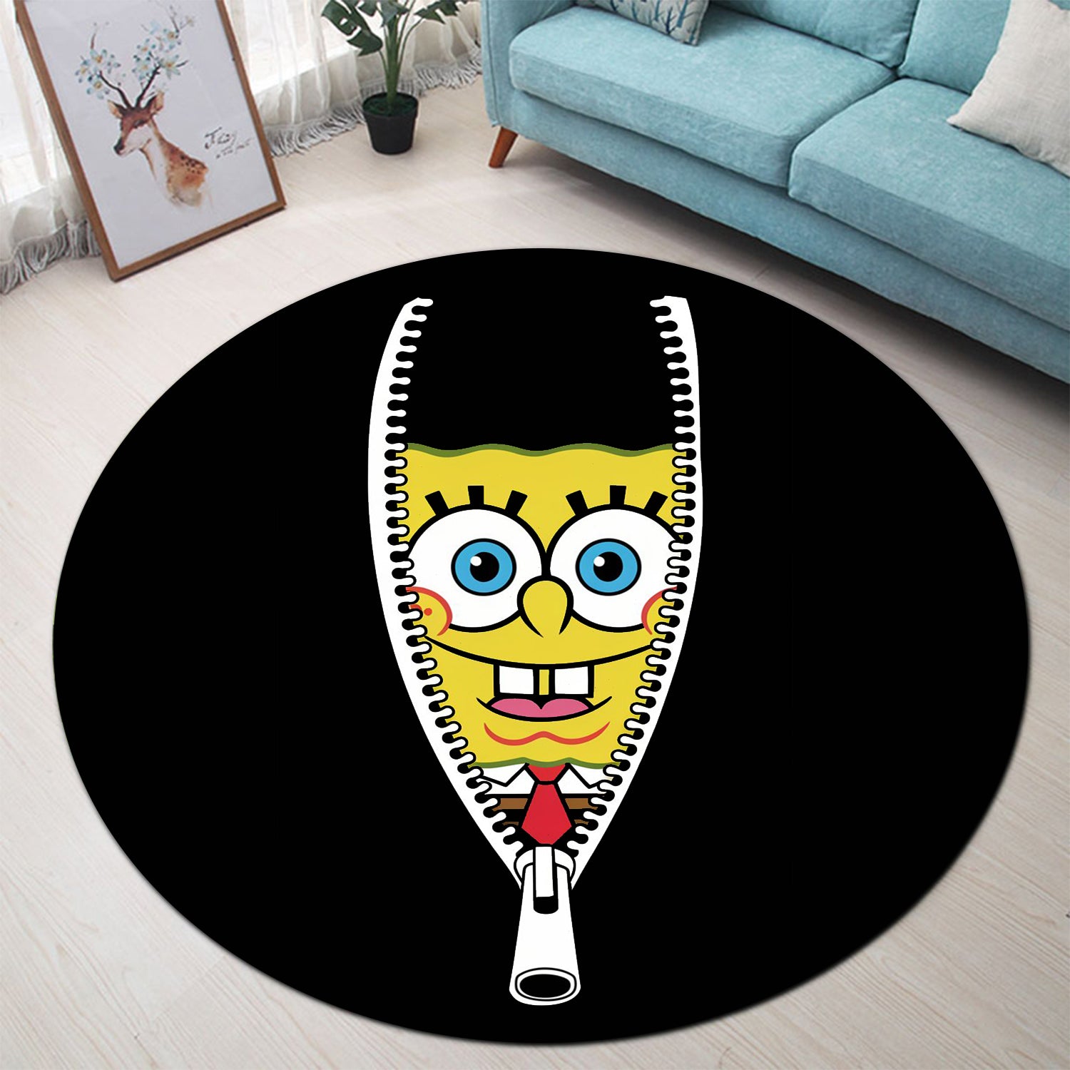 SpongeBob Zipper Round Rug
