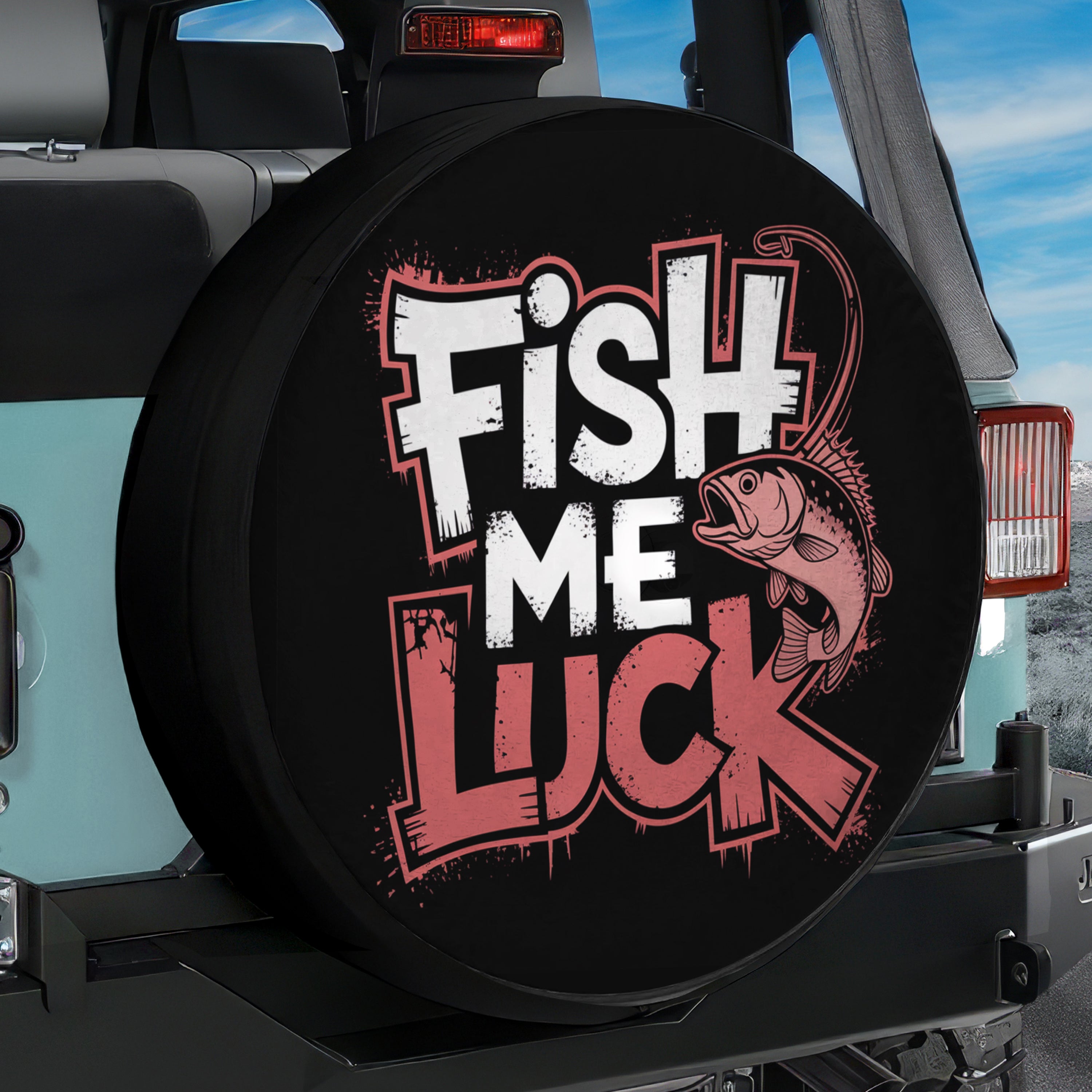 Fish Me Luck Jeep Car Spare Tire Cover