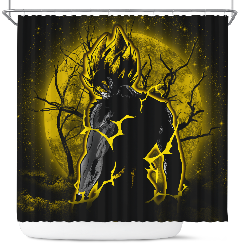 Goku Super Saiyan Moonlight Shower Curtain