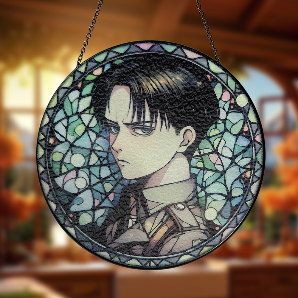 Legend Of Zelda Anime Round Stained Glass Window Hanging Panel Suncatc