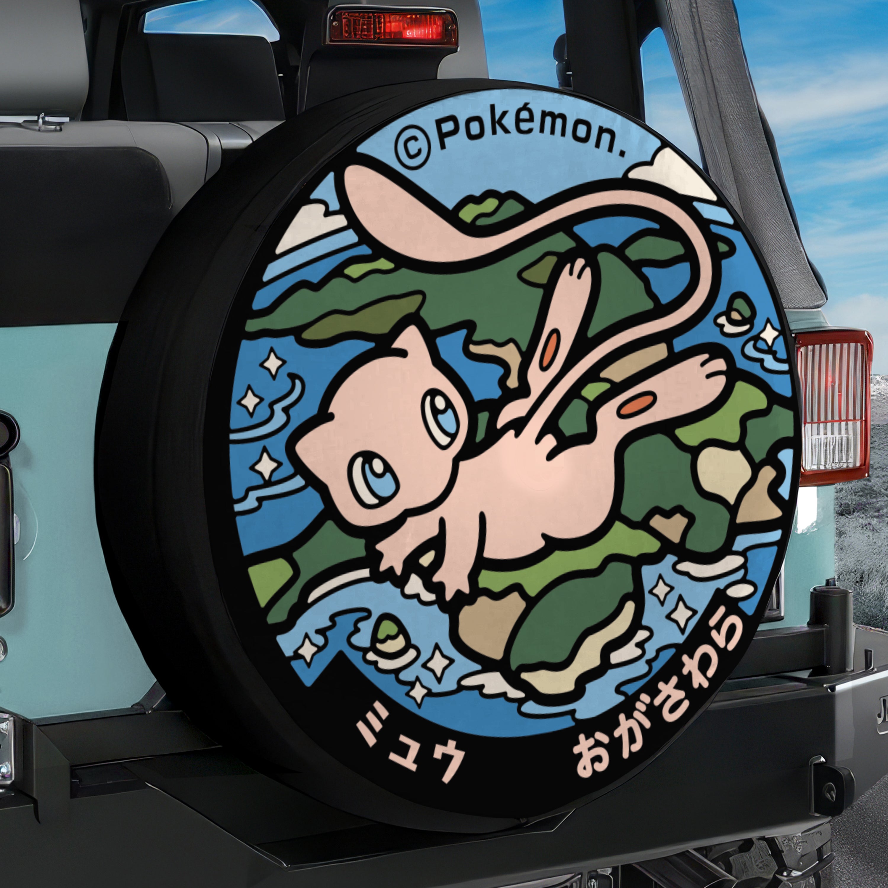 Mew Legendary Pokemon Japan Anime Jeep Car Spare Tire Cover