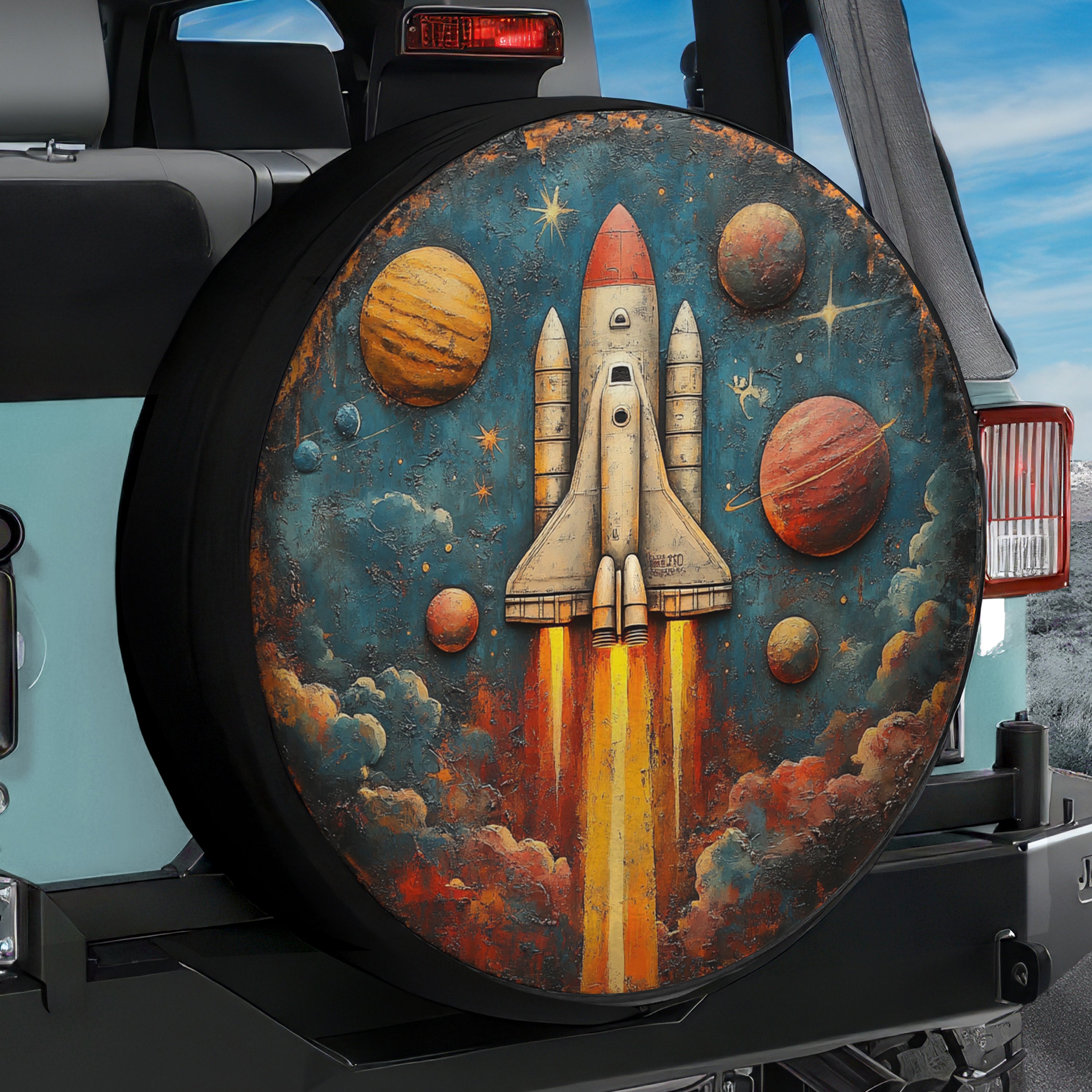 Nasa Space Shuttle Jeep Car Spare Tire Cover