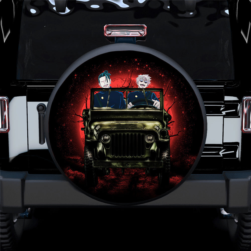 Gojo Geto Jujutsu Kaisen Ride Jeep Halloween Funny Anime Car Spare Tir