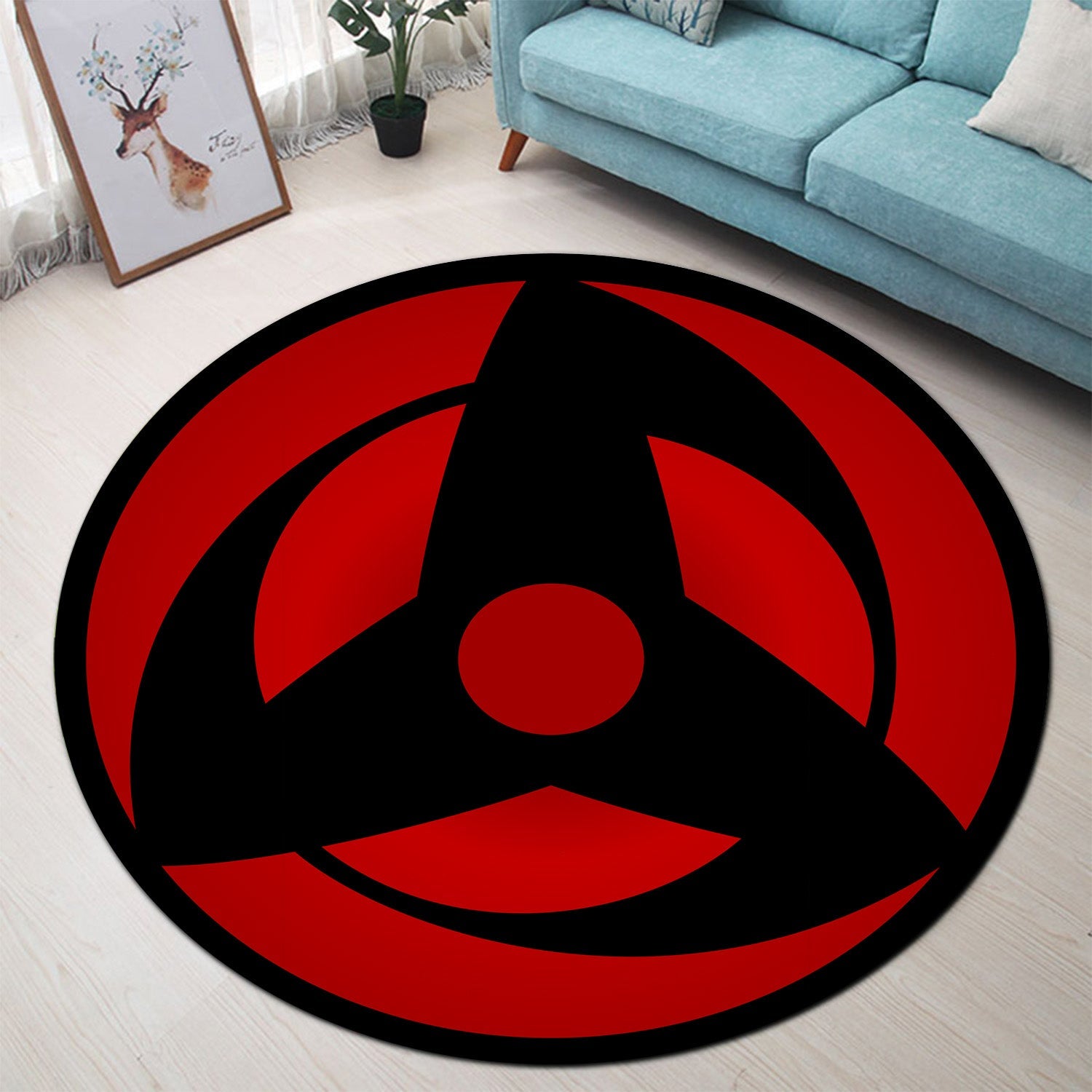 Mangekyou Sharingan Kakashi Round Rug