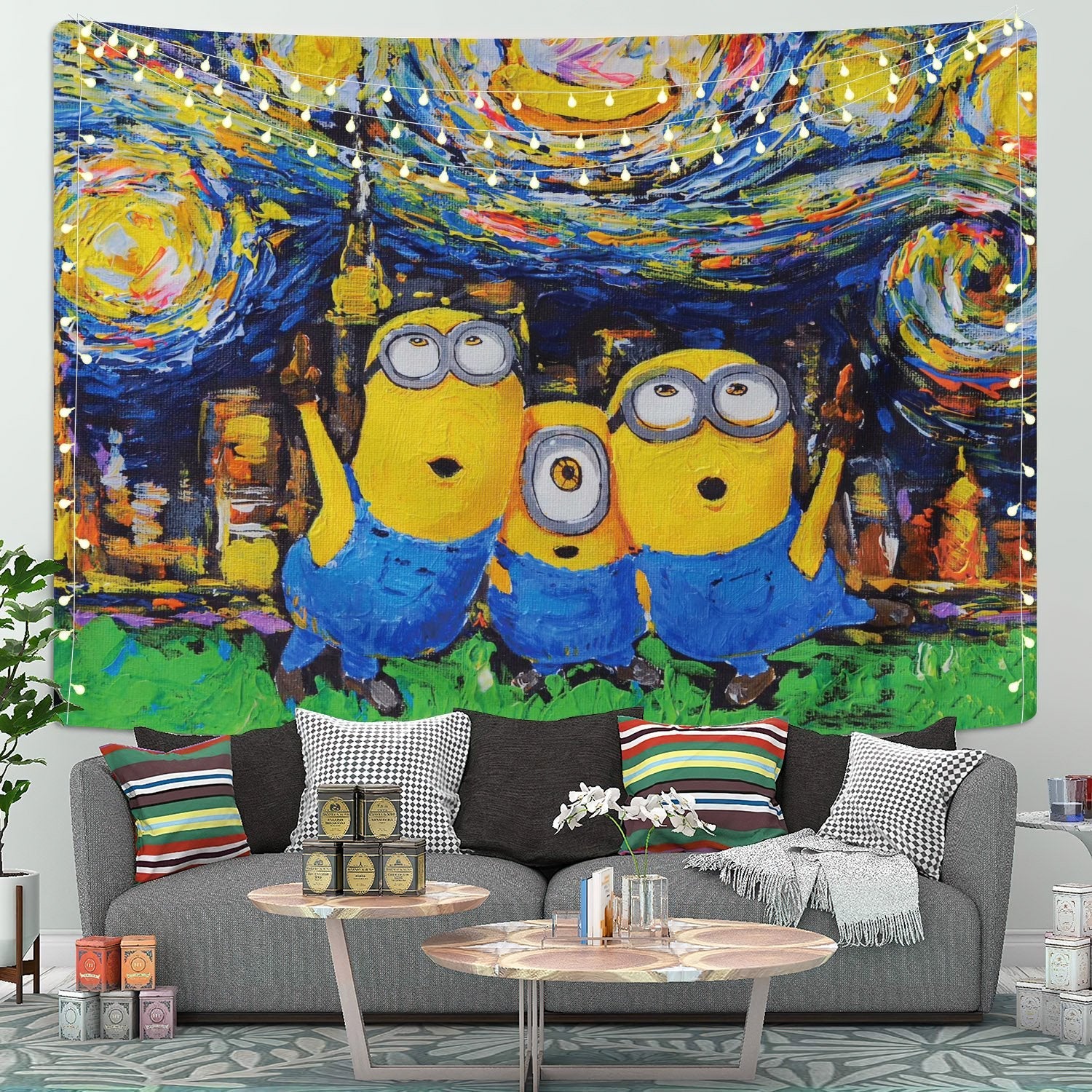 Starry Night Minion Tapestry